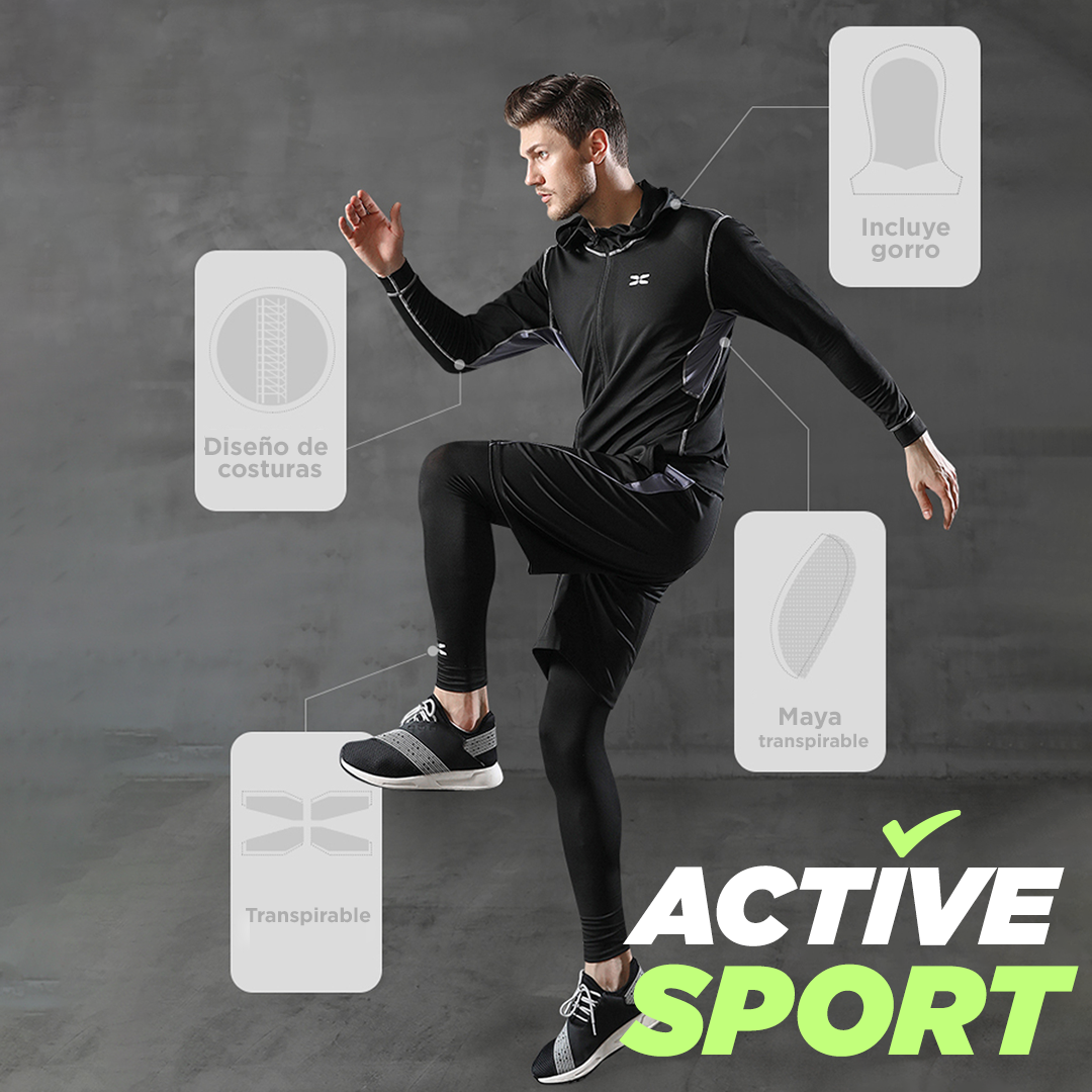 Active Sport™ 5 unids / conjunto deportivo para hombre – MYPELIX