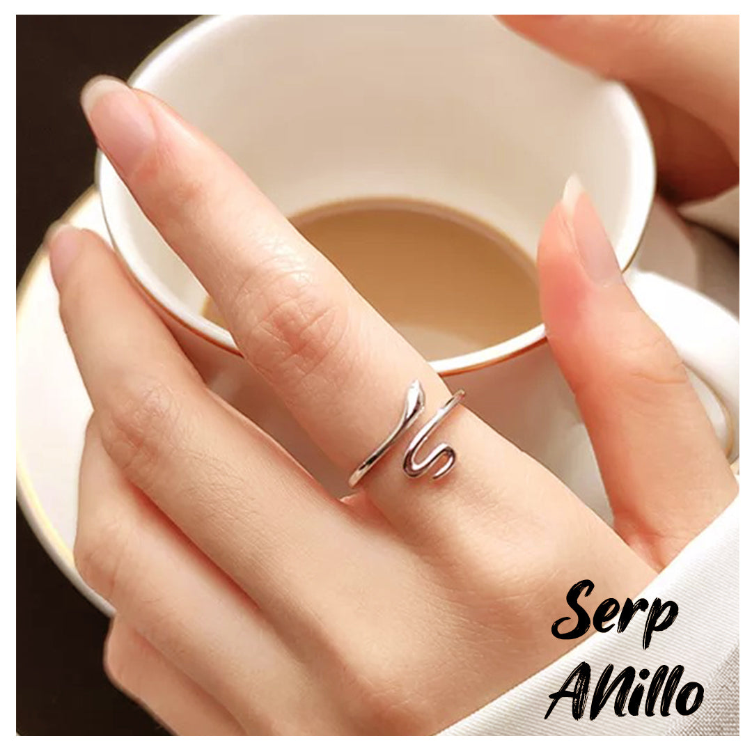 Serp Anillo™ Anillo ajustable abierto con forma de serpiente – MYPELIX